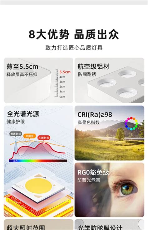 明装超薄筒灯全光谱防眩斗胆灯客厅卧室无主灯米家智能吸顶筒射灯 天猫 花瓣网