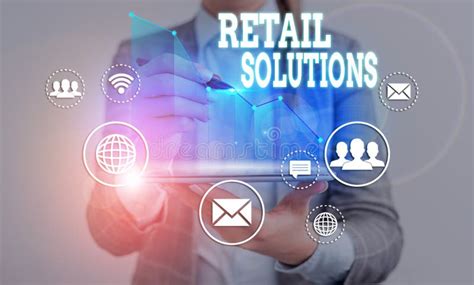 Word Writing Text Retail Solutions Business Concept For Process Of Promoting Greater Sale And