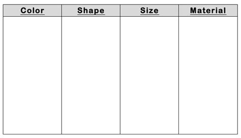Morphological Matrix Primary Grade Creativity