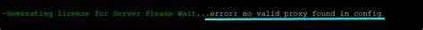 x server error no valid proxy found in config unix and linux stack