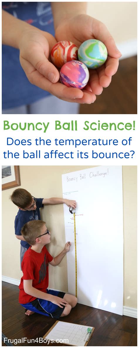 Bouncy Ball Science Experiment Does The Temperature Of A Ball Affect Its Bounce Frugal Fun