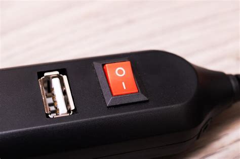 Premium Photo Black Usb Hub On A Wooden Background