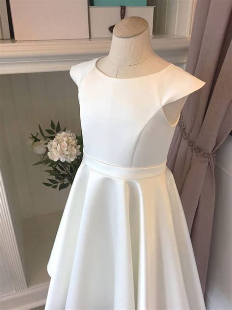 Satin Flower Girl Dress Lace Satin White Lace Tulle Girl Etsy Artofit