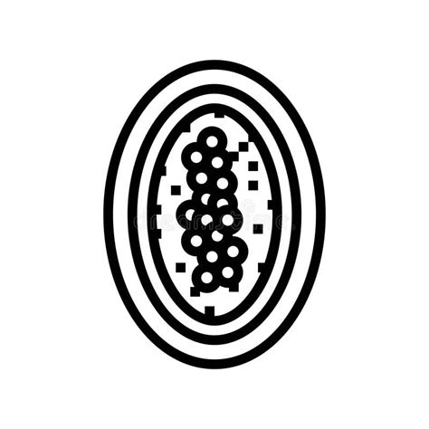 Worm Eggs Parasite Line Icon Vector Illustration Stock Illustration