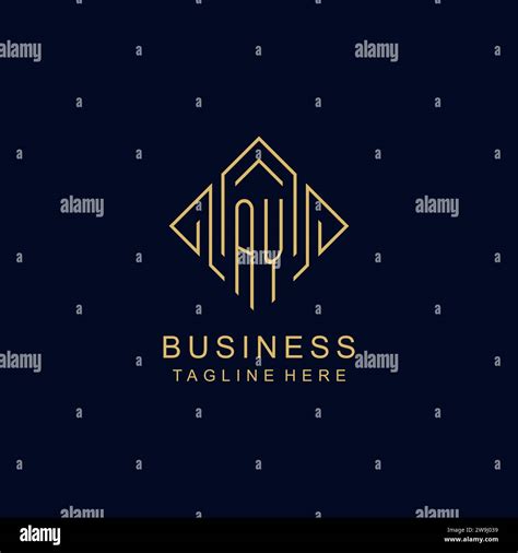 Initial Logo Ay Monogram With Rhombus Line Style Design Vector Graphic Stock Vector Image And Art