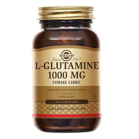 Solgar L Glutamine 1000 Mg Forme Libre Comprimés Complément Alimentaire
