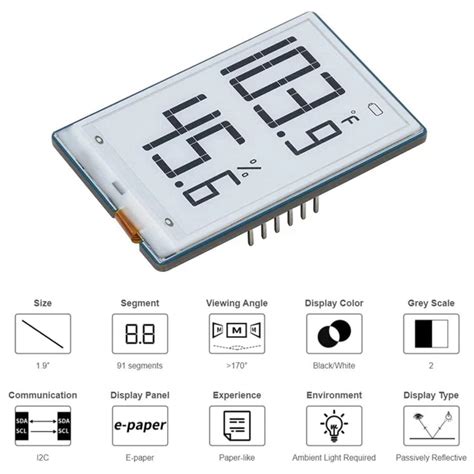 Raspberry Pi Eink Display Module With I2c Interface Highquality Epaper
