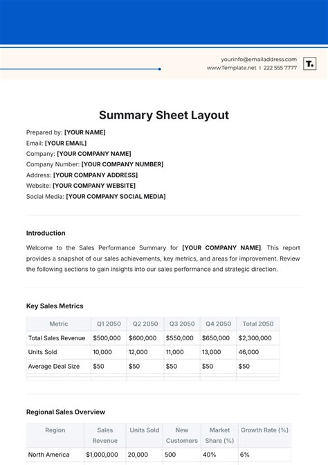 Free Benefits Summary Sheet Hr Template To Edit Online