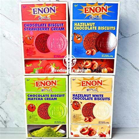 Jual Enon Choco Biscuits Hazelnut White Chocolate Biskuit Lapis Cokelat Putih Kacang Hazelnut