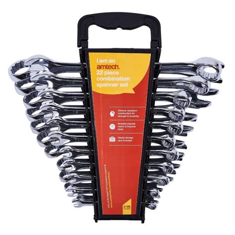 22pc Combination Spanner Set Amtech