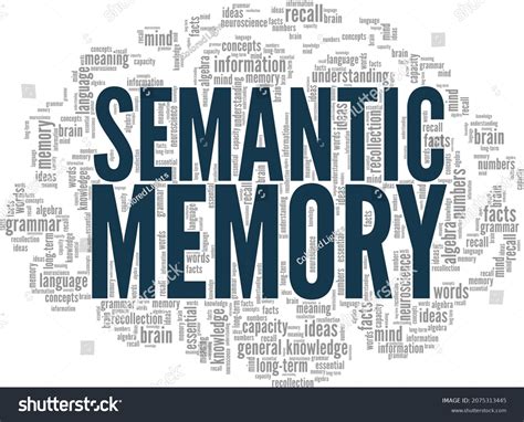 Semantic Memory Vector Illustration Word Cloud Stock Vector Royalty