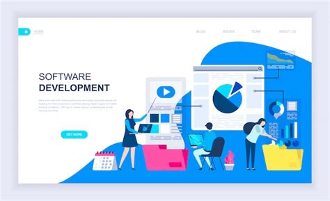 Premium Vector Modern Flat Design Concept Of Software Development