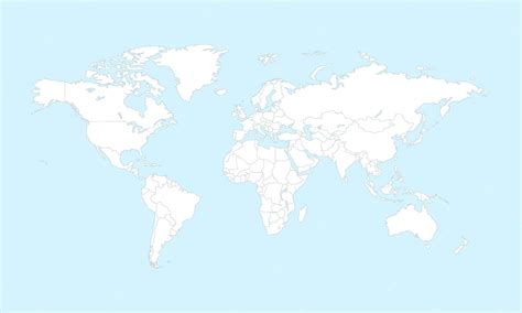 Premium Vector World Map With Countries Borders Outline