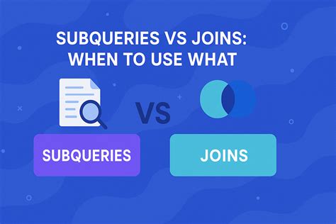 Subqueries Vs Joins When To Use What By Sql Mentor Medium
