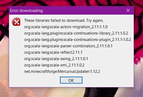 Libraries Failed To Download Support And Bug Reports Forge Forums