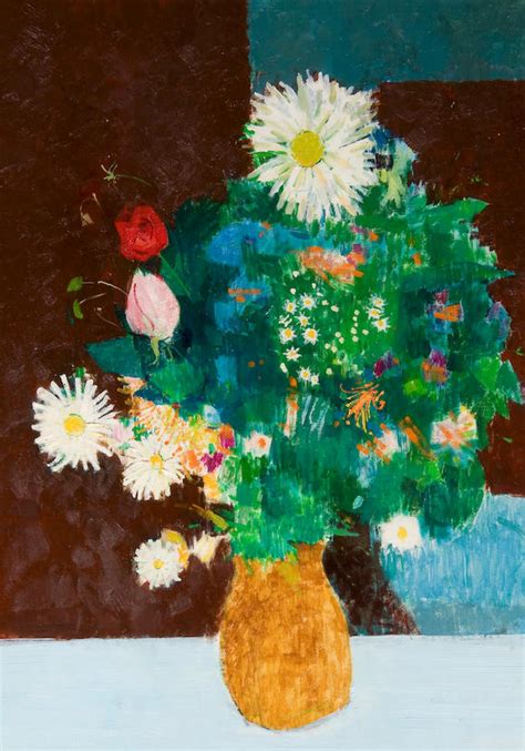 bonhams rowell tyson british 1926 2009 flowers in a vase