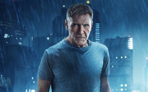Rain Poster Rick Deckard Thriller Blade Runner 2049 Harrison Ford