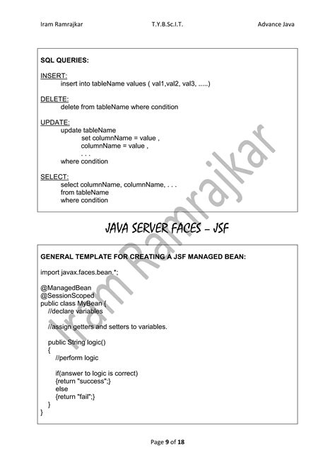 Advance Java Programs Skeleton Docx