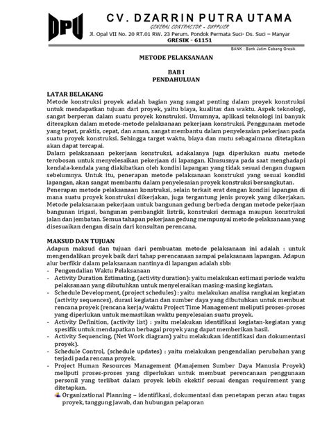 Metode Pelaksanaan Rev 2 Pdf