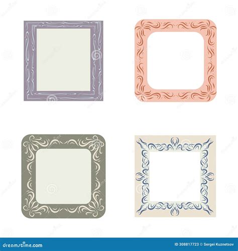 Set Of Old Fashioned Frames Stock Illustration Illustration Of Banner