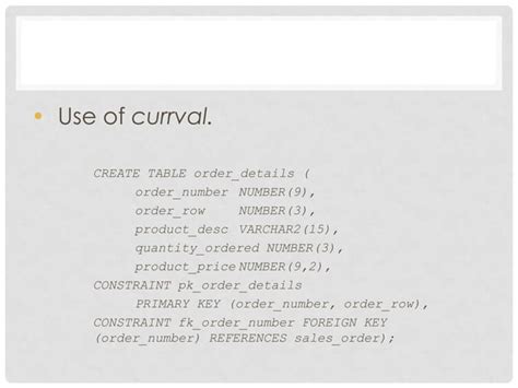 Oracle Database Sequence PPT