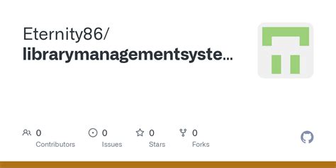 Github Eternity Librarymanagementsystem