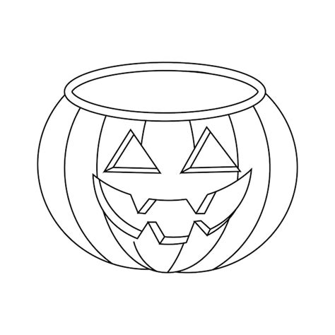 할로윈 클립 아트 개요 빈 호박 프리미엄 벡터