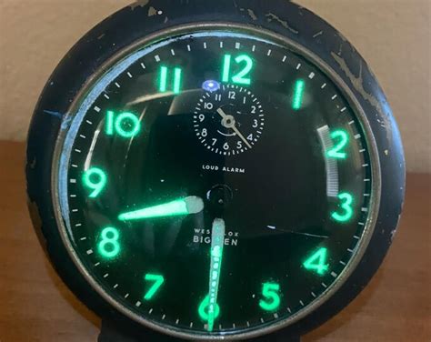 Vintage Westclox Big Ben Radium Dial Alarm Clock Glows Like Uranium