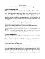 Problem Set More Problems On Basics Of Spreadsheet Modelling Pdf Problem Set More Problems