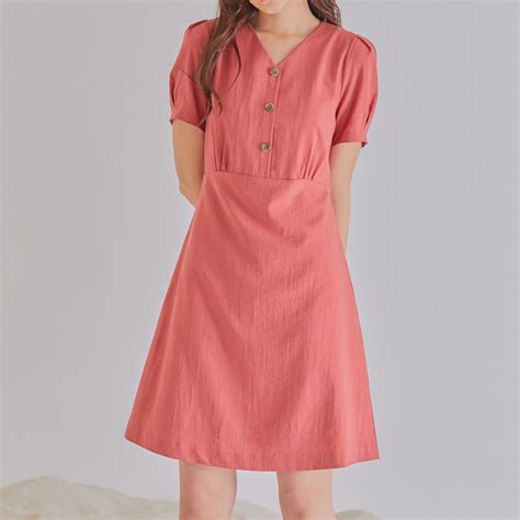 V넥 미디 원피스spowa37w02 이랜드몰