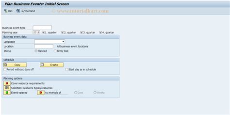 PV09 SAP Tcode Plan Business Events