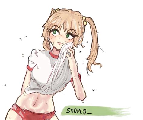 Ibarazaki Emi Katawa Shoujo Highres Self Upload 1girl Artist Name Blonde Hair Blush