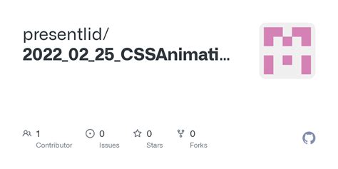 GitHub Presentlid CSSAnimation