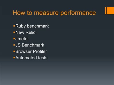 Ruby Real Life Perfomance Ppt Free Download