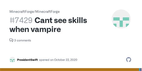 Cant See Skills When Vampire · Issue 7429 · Minecraftforge