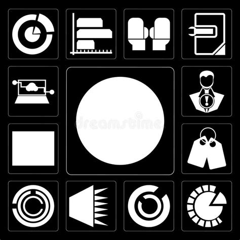 Set Of Analytics Data Analysis Pie Chart Interface Pie Circular Graphic Speech Data Interface