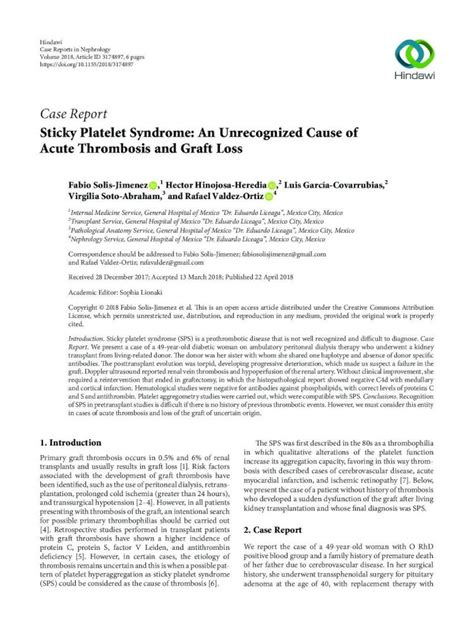Pdf Sticky Platelet Syndrome An Unrecognized Cause Of Acute Used Method Is Turbidimetry