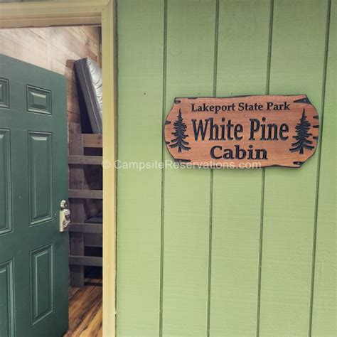 Campsite White Pine Cabin In South Campground At Lakeport State Park