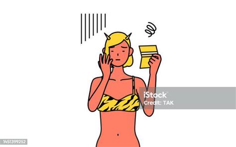 일본 전통 행사 2월의 세츠분 호랑이 무늬 바지를 입은 붉은 오우거 여성이 통장을 보고 우울함을 느낀다 2월에 대한 스톡 벡터 아트 및 기타 이미지 Istock