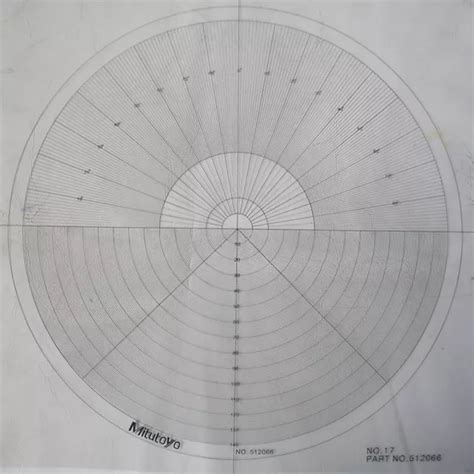 Optical Comparator Chart For Profile Projector Overlay Chart For 512066