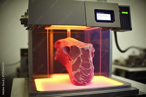 3d Printer Creates A Piece Of Meat Concept Of 3d Printing And
