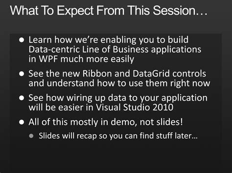 Ppt Building A Data Centric Application In Wpf Using The New Datagrid And Ribbon Controls