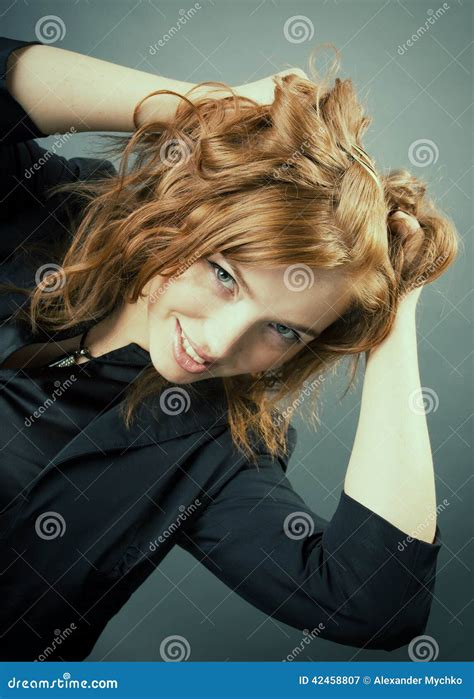 Fashion Portrait Of A Red Hair Woman Stock Image Image Of Beautiful Beauty