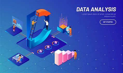 Premium Vector Data Analysis Concept Based Web Template