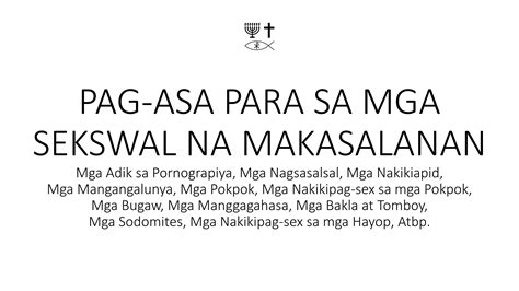Pag Asa Para Sa Mga Makasalanang Sekswal By Filipino Tracts And Literature Society Inc Issuu