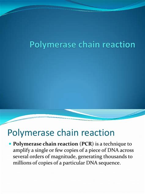 Pdf Polymerase Chain Reaction Presentation Dokumen Tips