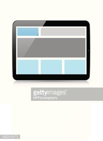 Web Coding Concept Responsive Html And Css Design Horizontal Tab Stock Clipart Royalty Free