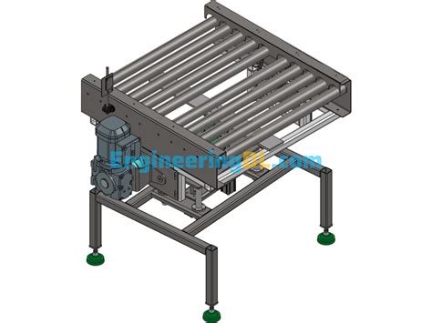 Jacking Rotary Drum Line SolidWorks D Exported Mechanical Engineering Design Library