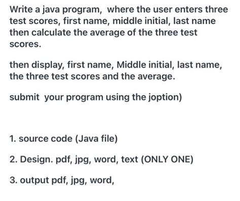 Solved Transcribed Image Text Write A Java Program Where The