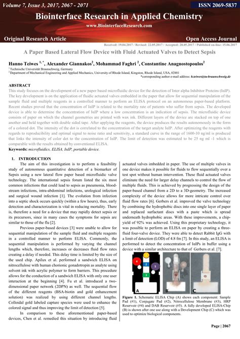 Pdf A Paper Based Lateral Flow Device With Fluid Actuated Valves To